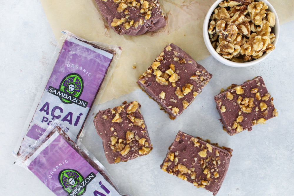 No Bake Açaí Cheesecake Bar Recipe